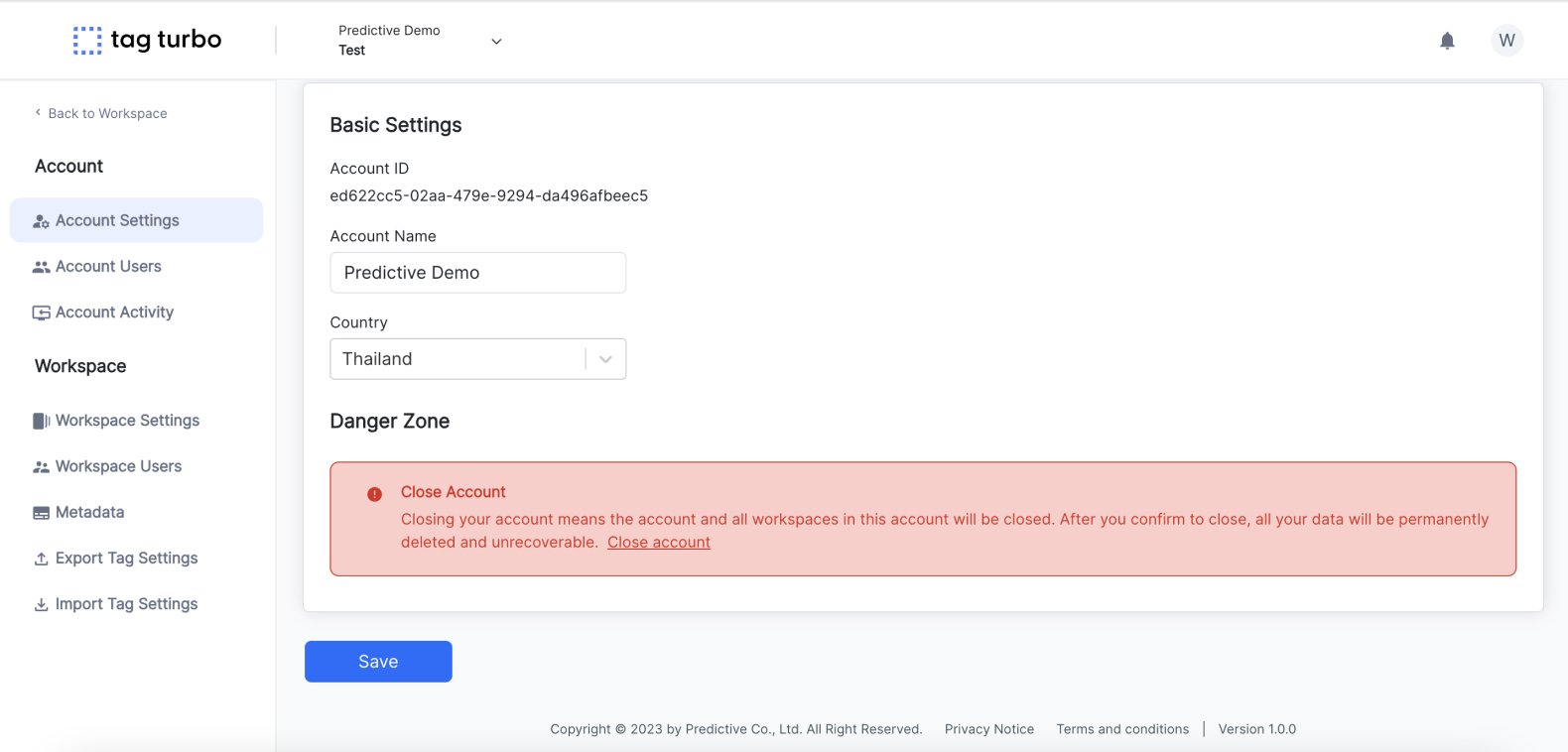Account Setting – Tag Turbo Help Center
